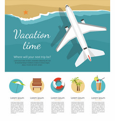 Vacation and travel 3d Royalty Free Vector Image