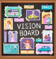 Vision board background Royalty Free Vector Image