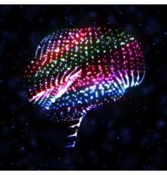 Neon brain Royalty Free Vector Image - VectorStock