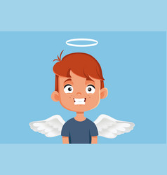 Kids good manners courteous boy gives way Vector Image