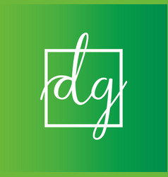 Creative initial letter dg square logo design Vector Image