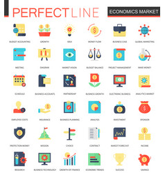 Finance and economics symbols Royalty Free Vector Image
