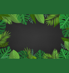Summer season composition with green tropical Vector Image