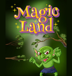 Magic cartoon landscape Royalty Free Vector Image