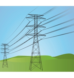 Power lines Royalty Free Vector Image - VectorStock
