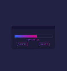 Window with progress bar flat ui design Royalty Free Vector