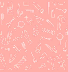 Barber shop elements and icon patchwork background