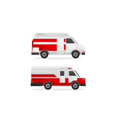 Ambulance car with red and white colors Royalty Free Vector