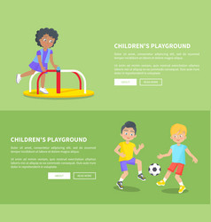 Playing cartoon children Royalty Free Vector Image