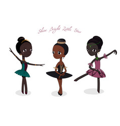 Beautiful african american ballerina dancing Vector Image