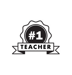 Happy teachers day lettering and typography quote Vector Image