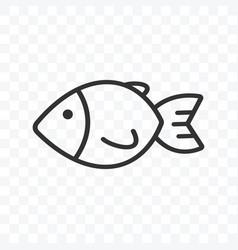 Fish icon simple flat design isolated Royalty Free Vector