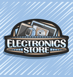 Logo for electronics store Royalty Free Vector Image