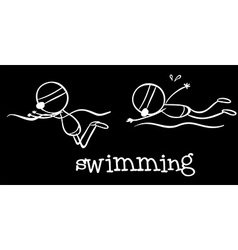 Swim team cartoon Royalty Free Vector Image - VectorStock