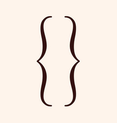 Curly braces pair double brackets punctuation Vector Image