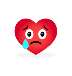 Worried heart is soothing crying heart Royalty Free Vector