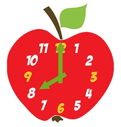 Apple Clock Royalty Free Vector Image - VectorStock