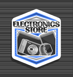 Logo for electronics store Royalty Free Vector Image