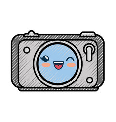 Camera cartoon smiley Royalty Free Vector Image