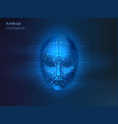Robot or artificial intelligence ai cyber face Vector Image