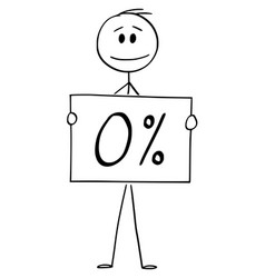 Number zero cartoon character Royalty Free Vector Image