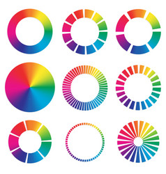 Color wheel circular circle color palette with Vector Image