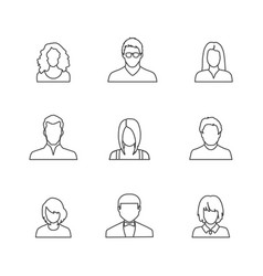 Simple avatar icons Royalty Free Vector Image - VectorStock