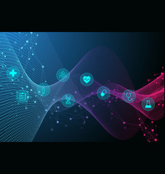 Genetic engineering thin line icon Royalty Free Vector Image