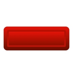 Blue rectangle button icon flat style Royalty Free Vector