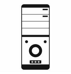 Computer system unit icon cartoon Royalty Free Vector Image