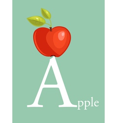 Fruits alphabet a is for apple Royalty Free Vector Image