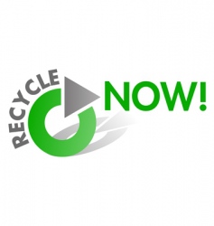 Recycle now design element Royalty Free Vector Image