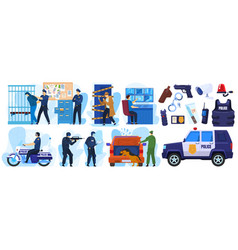 Police infographic for crime law justice design Vector Image