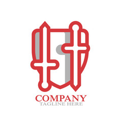 Flying sword logo design inspiration Royalty Free Vector