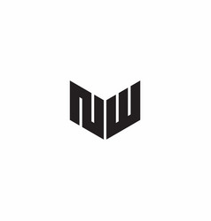 Nw logo monogram modern design template Royalty Free Vector