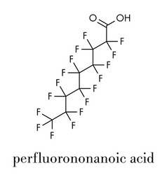Perfluorononanoic acid pfna perfluorononanoate Vector Image