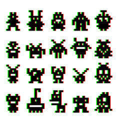 Pixel invaders set Royalty Free Vector Image - VectorStock