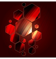 Technology polygonal cell abstract background Vector Image