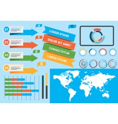 Bright infographics elements Royalty Free Vector Image