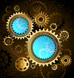 Round mechanical banner Royalty Free Vector Image