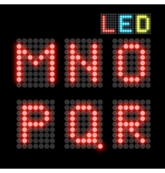 Fourteen segment led display letters and numerals Vector Image