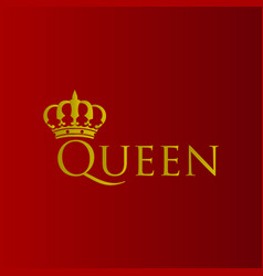 Queen template design Royalty Free Vector Image