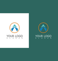 Modern triangle logo Royalty Free Vector Image