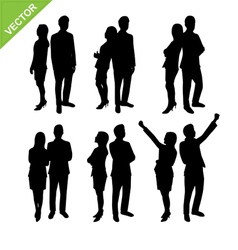 Six businesswoman silhouettes Royalty Free Vector Image