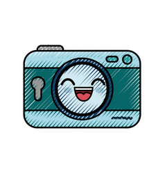 Camera cartoon smiley Royalty Free Vector Image