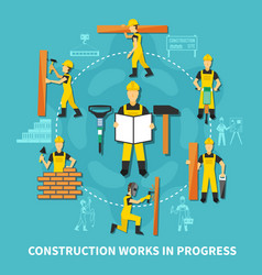 Construction worker infographic Royalty Free Vector Image