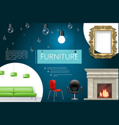 Modern interior design Royalty Free Vector Image