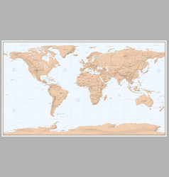World map divided into six continents each Vector Image World map divided into six continents each Vector Image