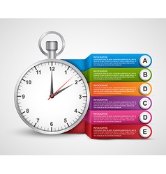Design infographics clock with arrows in a circle Vector Image