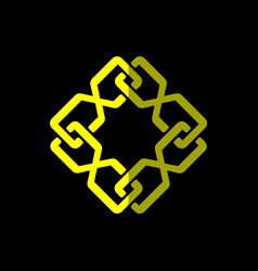 Greek waves infinity logo ornament ancient chain Vector Image